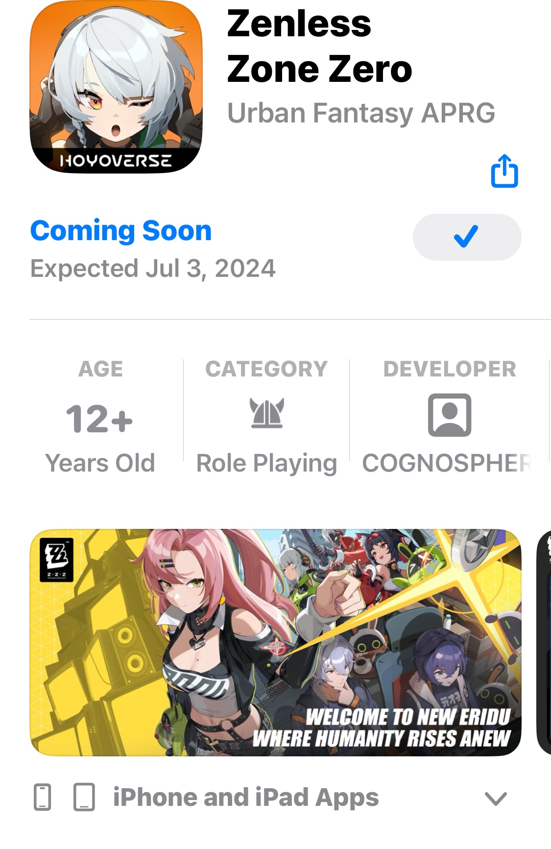 Just pre-registered for ZZZ! Zenless Zone Zero | HoYoLAB