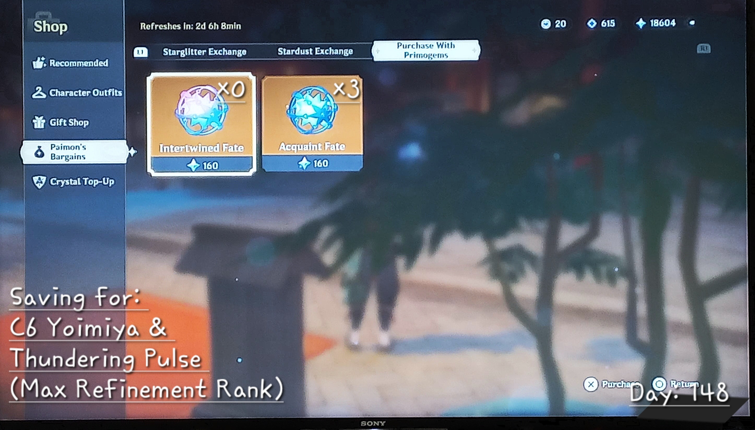 Saving for C6 Yoimiya & Thundering Pulse (Max Refinement Rank) Day: 148 ...