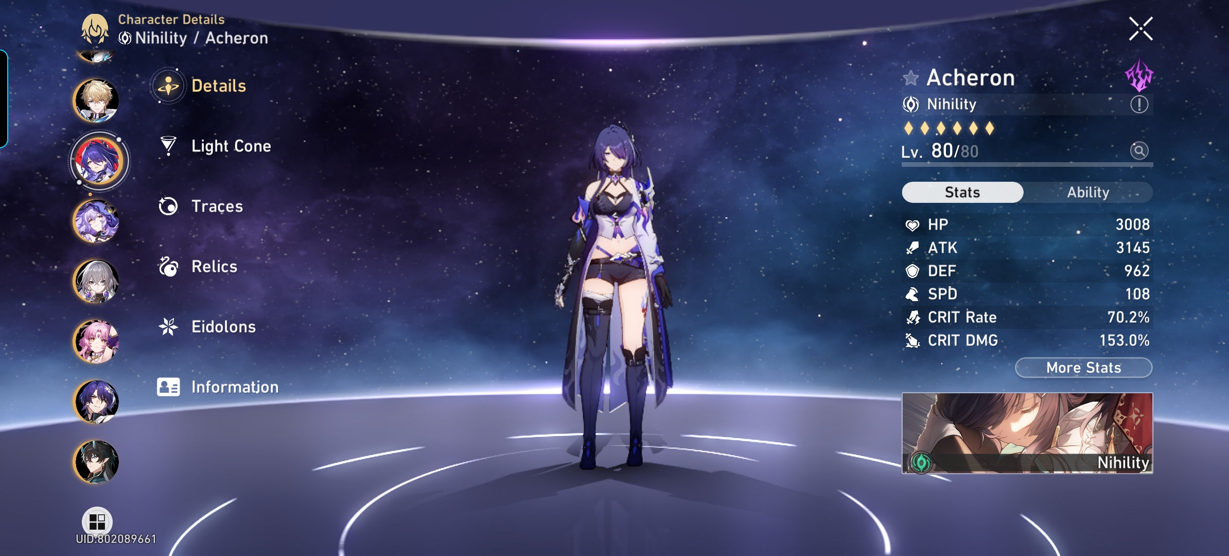 How do I make my acheron do big damage Honkai: Star Rail | HoYoLAB