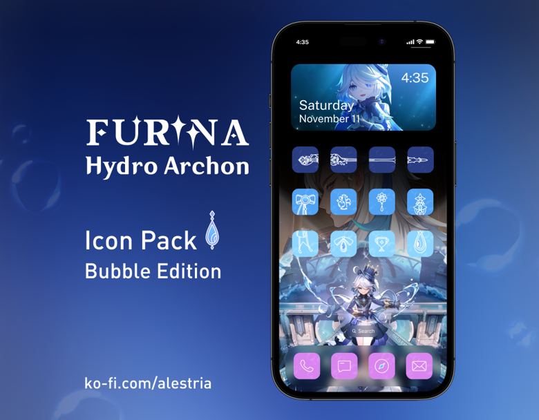 Furina’s First Rerun! Free Custom Icons @Alestria on Ko-Fi Genshin ...