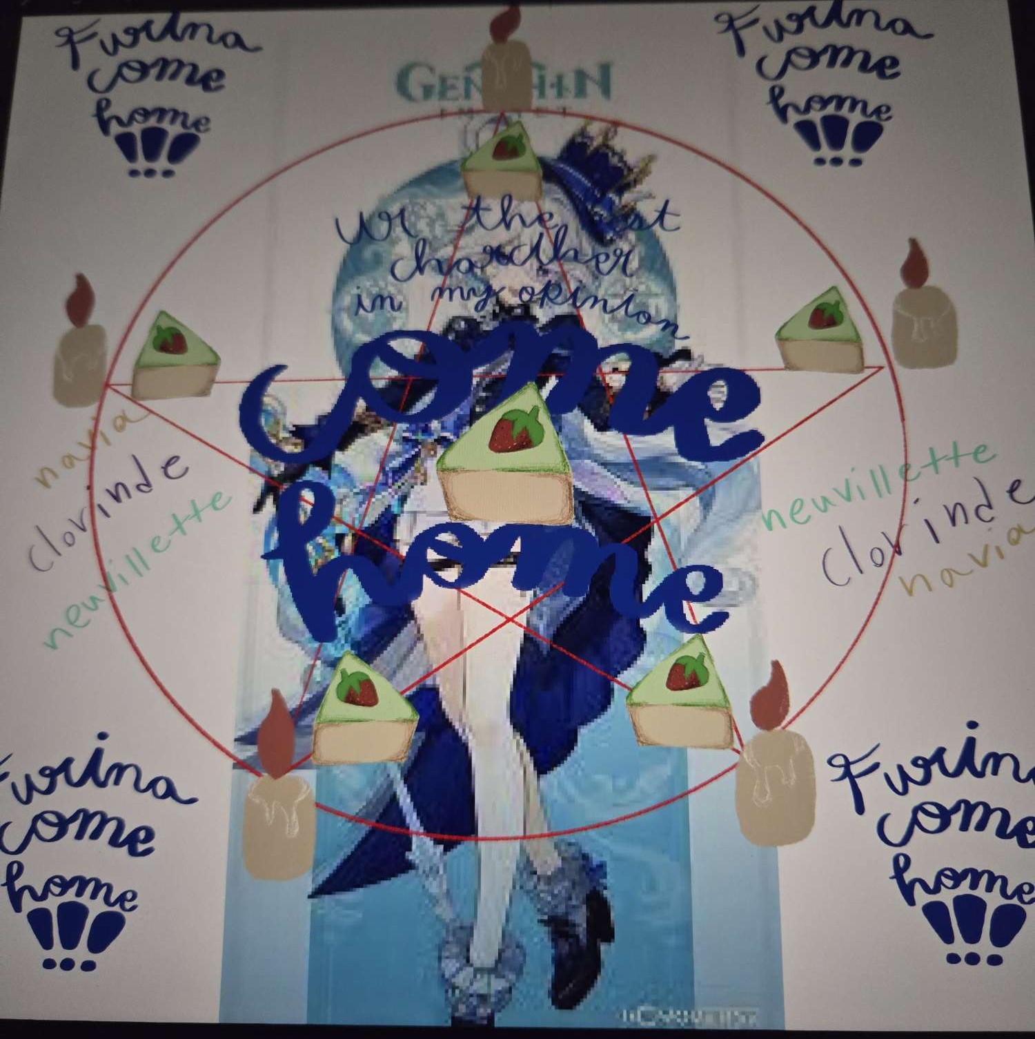 Furina summoning circle I made! Genshin Impact | HoYoLAB