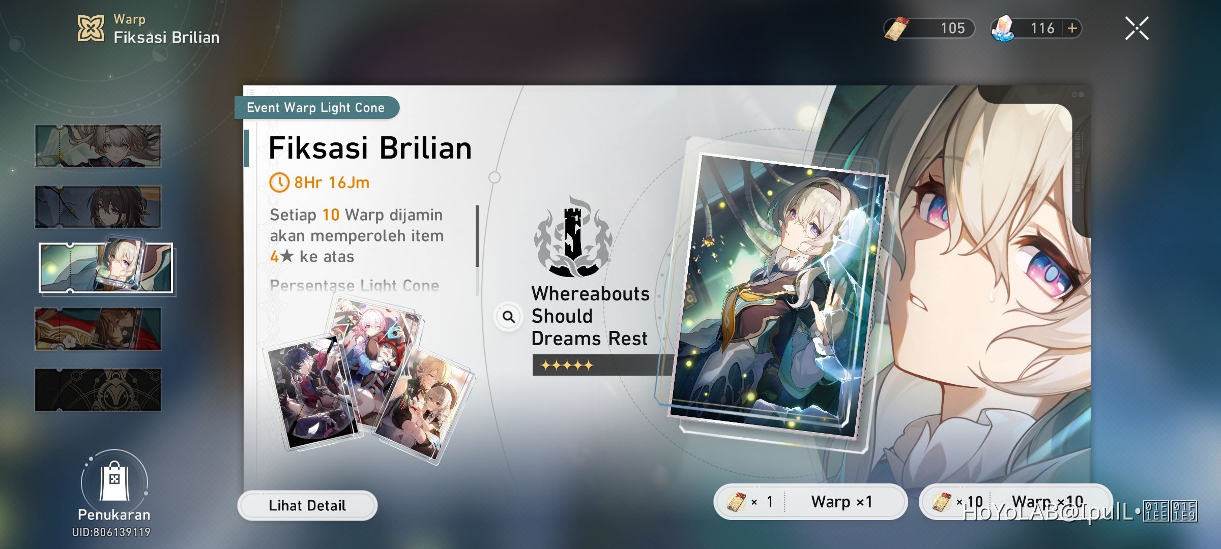 Tes Gacha LC Firefly Honkai: Star Rail | HoYoLAB