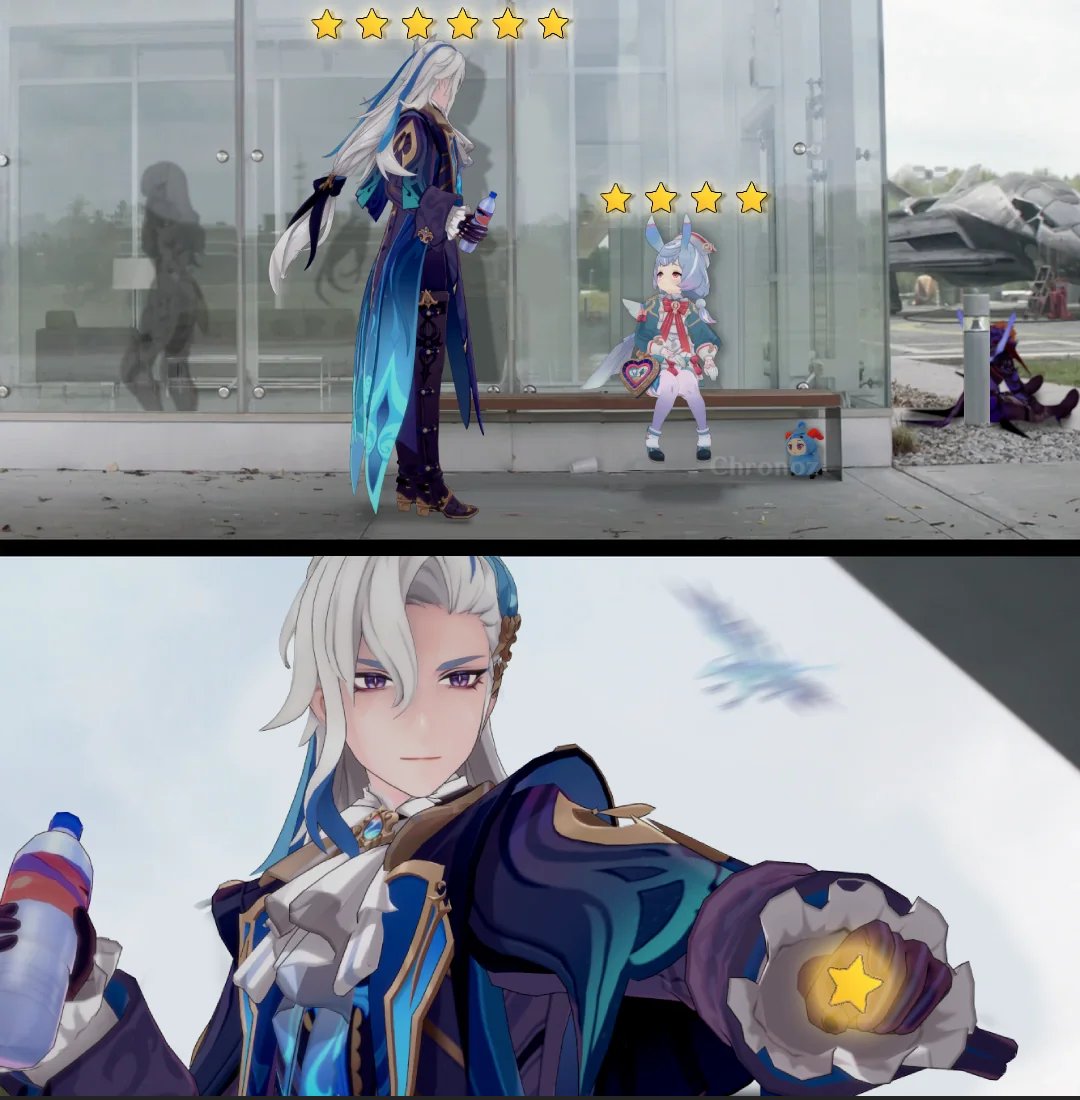 Neuvillette sacrifice his one star for Sigewinne 🙂🙂🙂 Genshin Impact ...