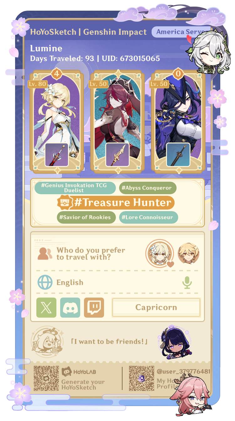 Character Card Genshin Impact | HoYoLAB