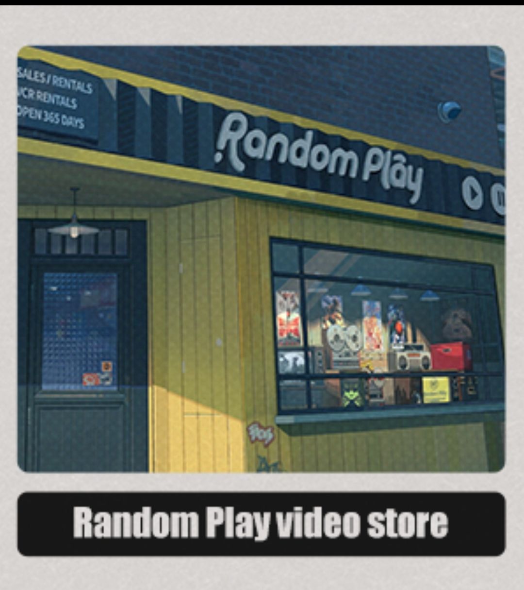 Sixth Street I want to visit, it's a random play video store, of course ...