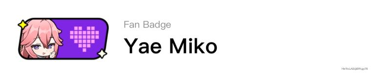 Yae Miko Fan Badge Genshin Impact | HoYoLAB
