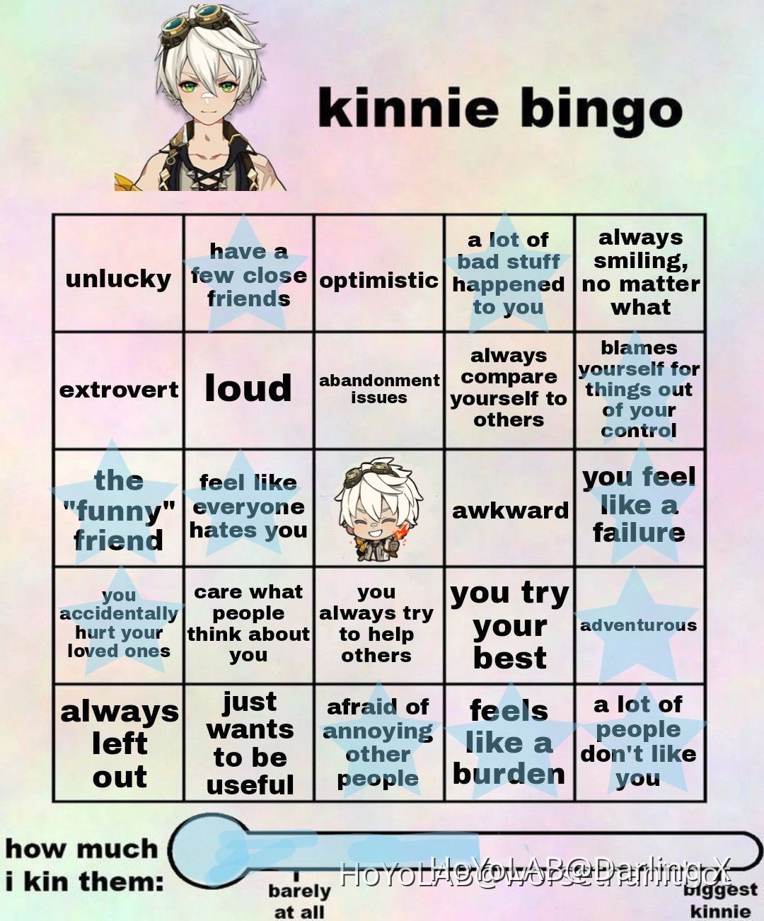 Kinnie Bingo#13: Bennett Genshin Impact | HoYoLAB