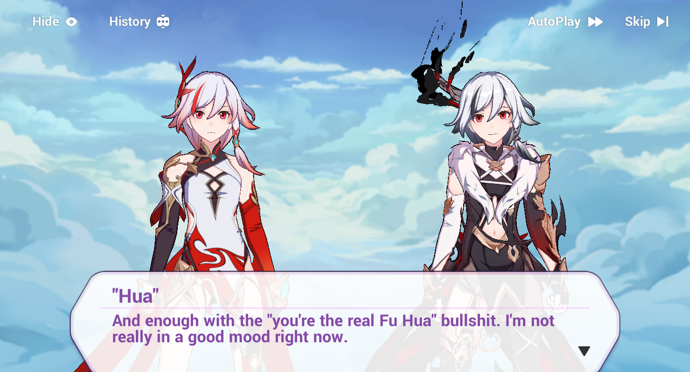 Just some moments of Senti's...interesting choice of words Honkai ...