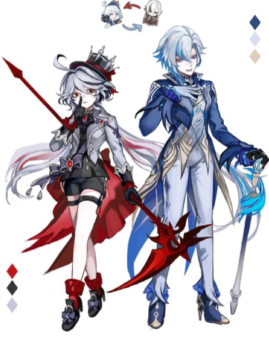 Furina and Arlecchino color swap Genshin Impact | HoYoLAB