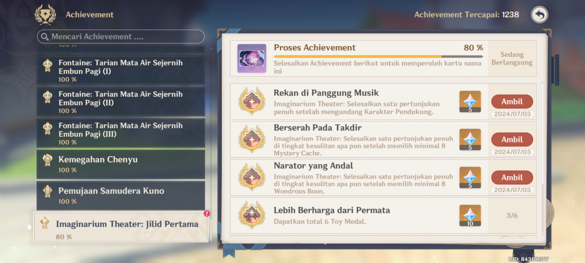 Wareg Achievement.. Genshin Impact | HoYoLAB