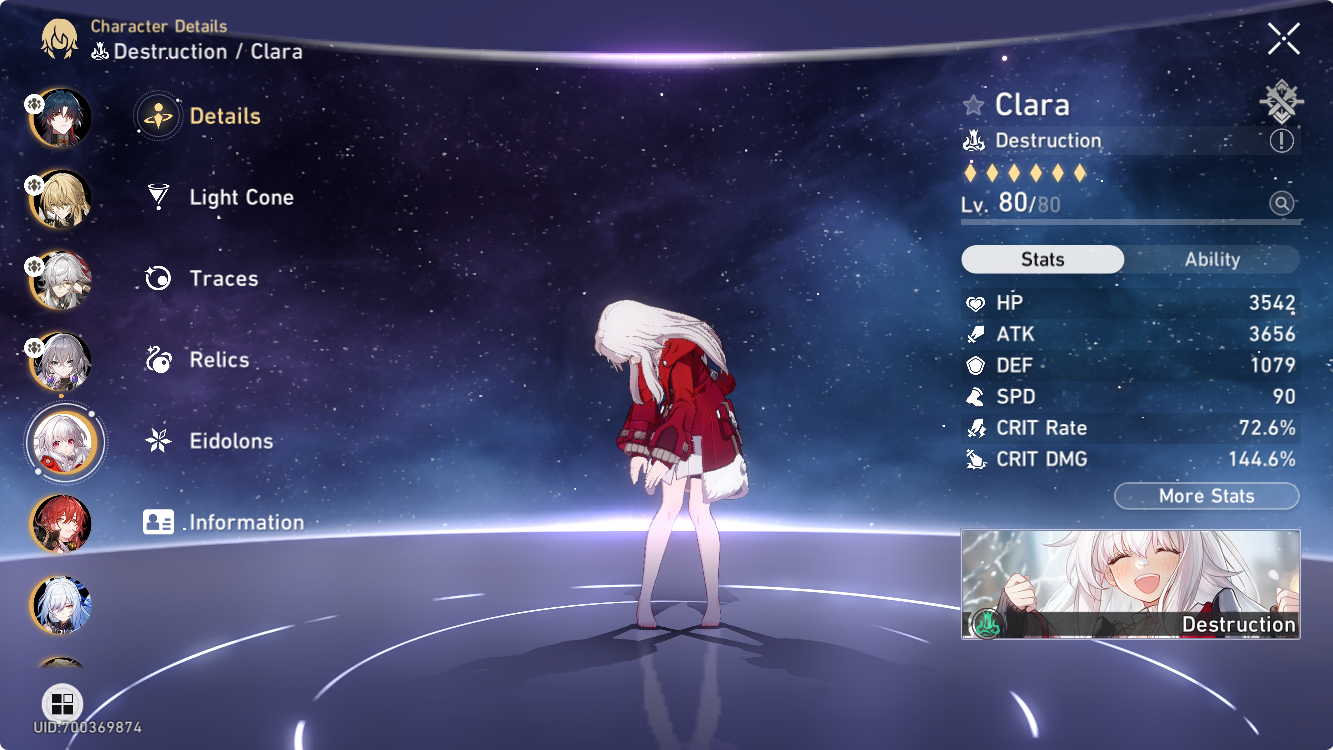 My Clara build ️ Honkai: Star Rail | HoYoLAB