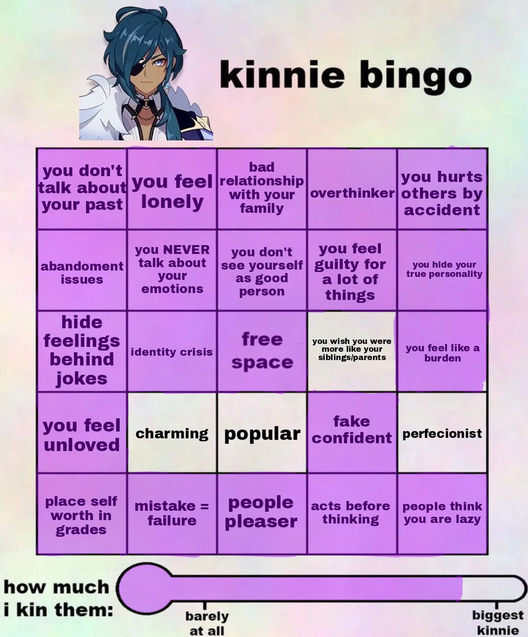 Kinnie Bingo #4 Genshin Impact | HoYoLAB