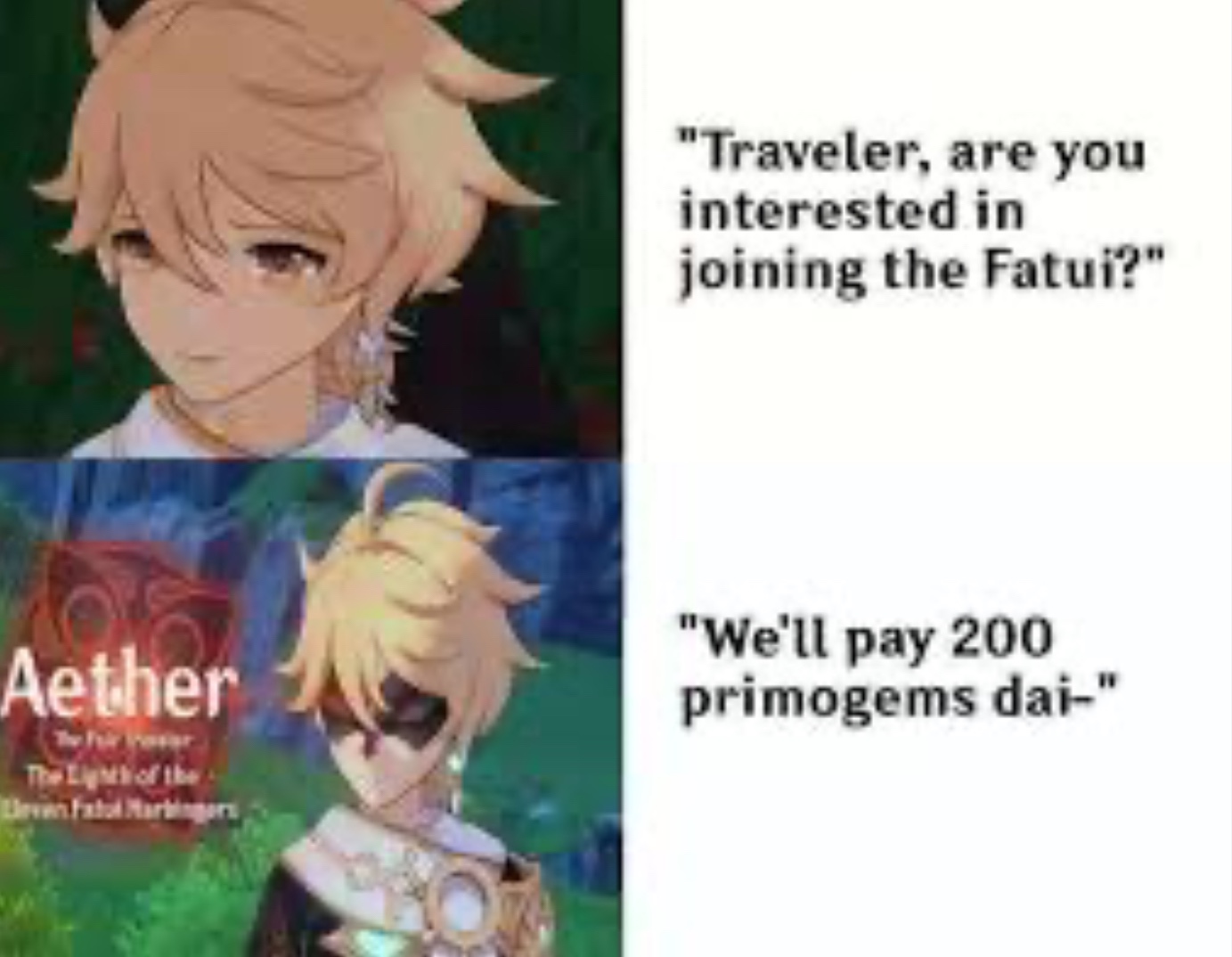 aether trying to be a harbinger Genshin Impact | HoYoLAB