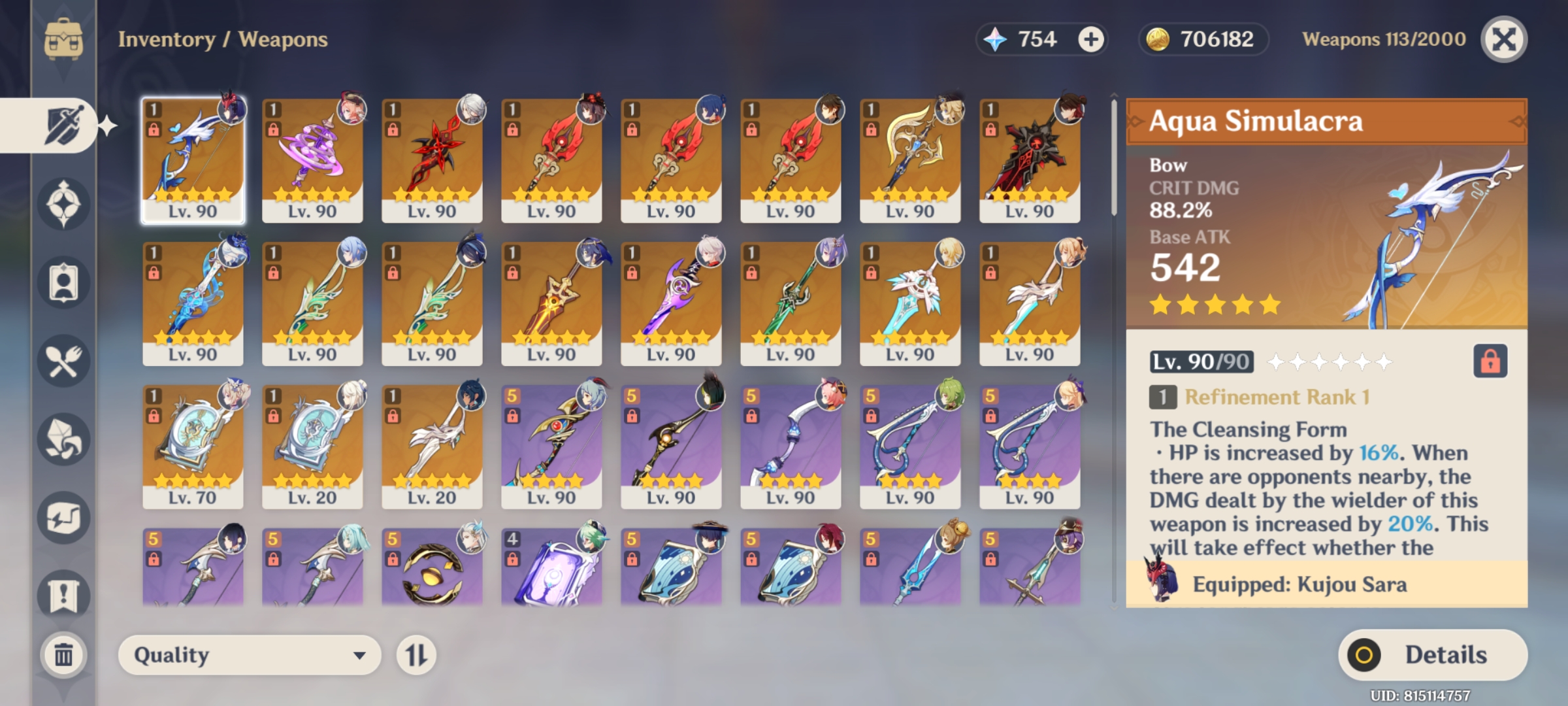 8 Row's of sword Genshin Impact | HoYoLAB