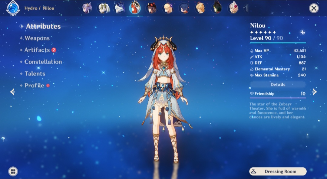 Update of Nilou build + (fan badge). Genshin Impact | HoYoLAB