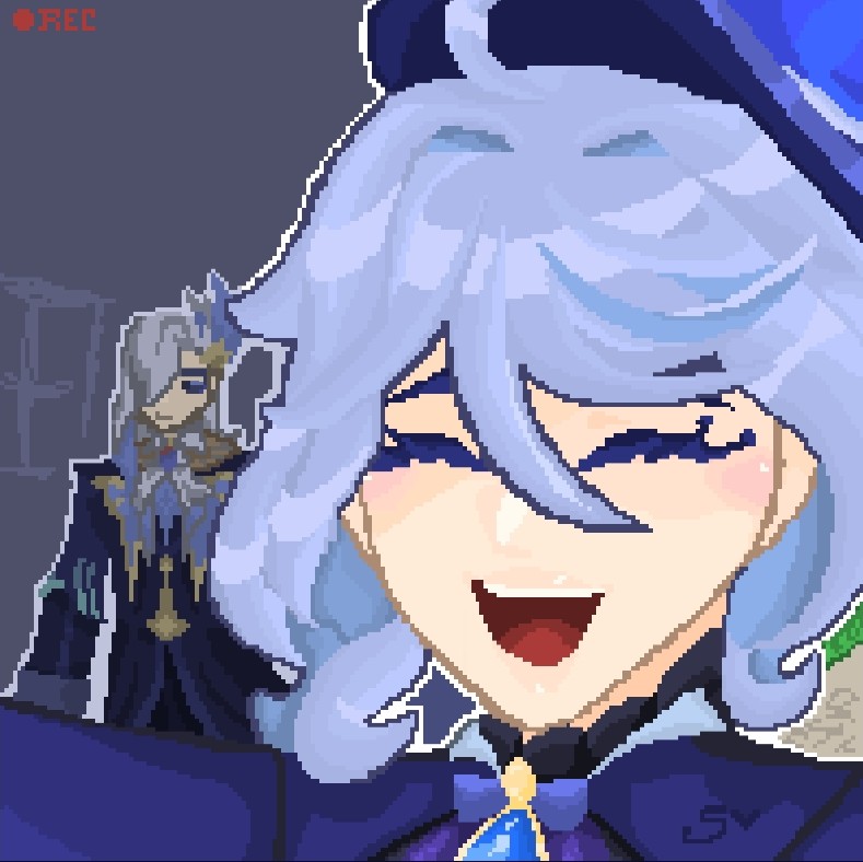 Furina and Neuvillette Pixel Fanart Genshin Impact | HoYoLAB