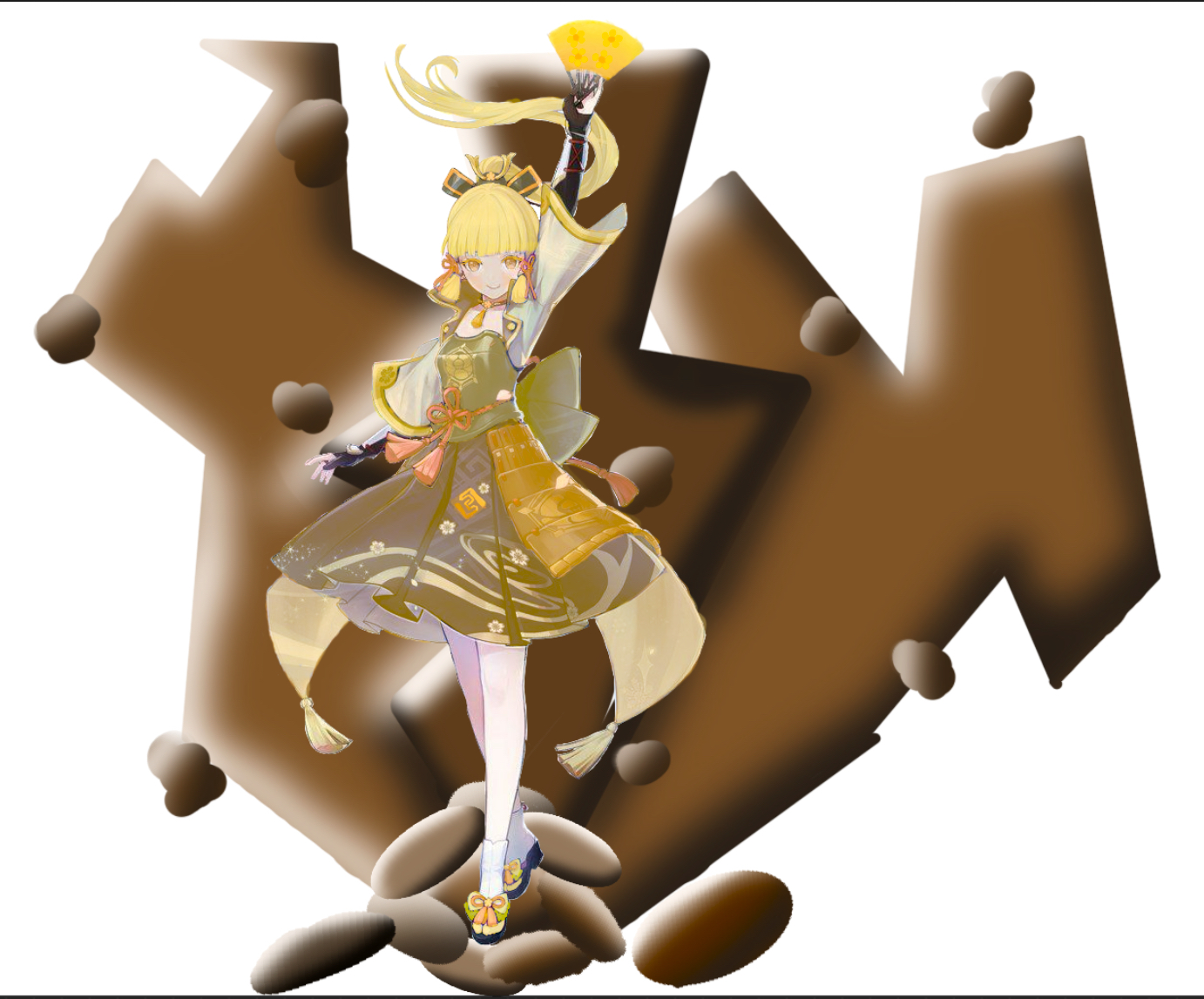 Ayaka Geo redesign with splash art Genshin Impact | HoYoLAB