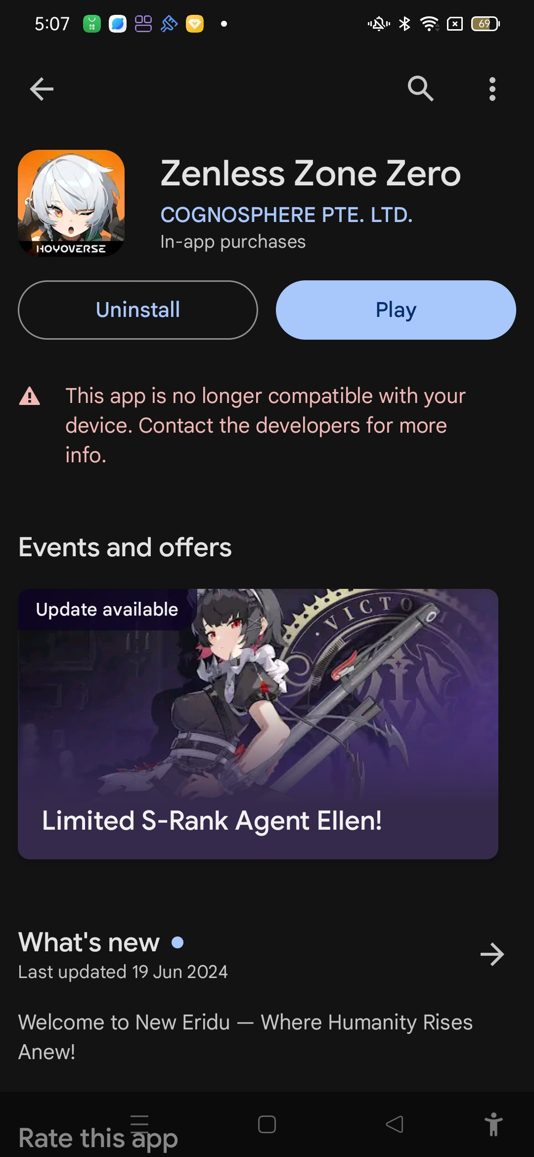 WHY?? ZZZ is not compatible with my phone anymore 😭😭 Zenless Zone Zero ...