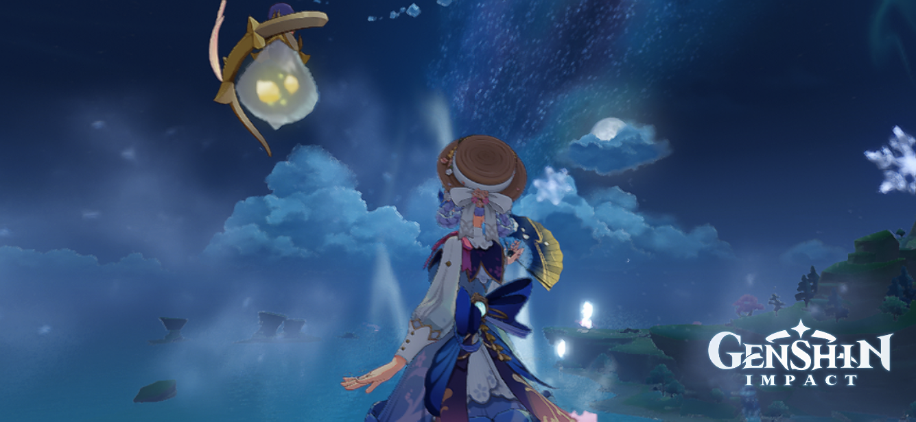 On a moonlit night in Inazuma, the moon bathed Ayaka in its moonlight ...