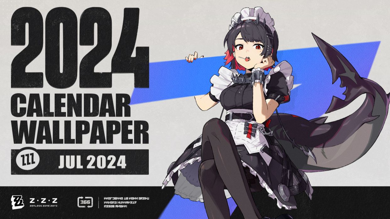 [FOR DOWNLOAD] ZZZ July 2024 Calendar Wallpaper Zenless Zone Zero | HoYoLAB