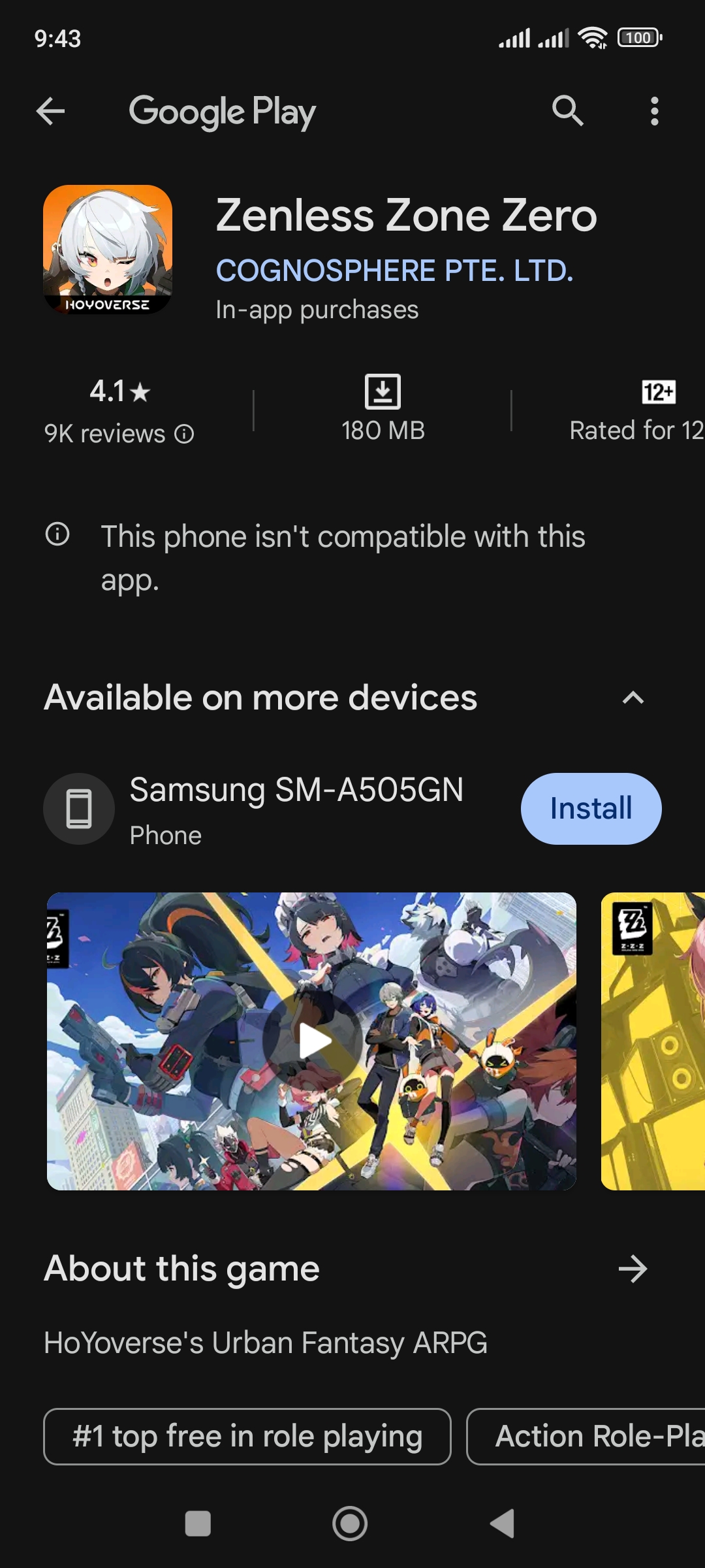 Phone not compatible with ZZZ Zenless Zone Zero | HoYoLAB