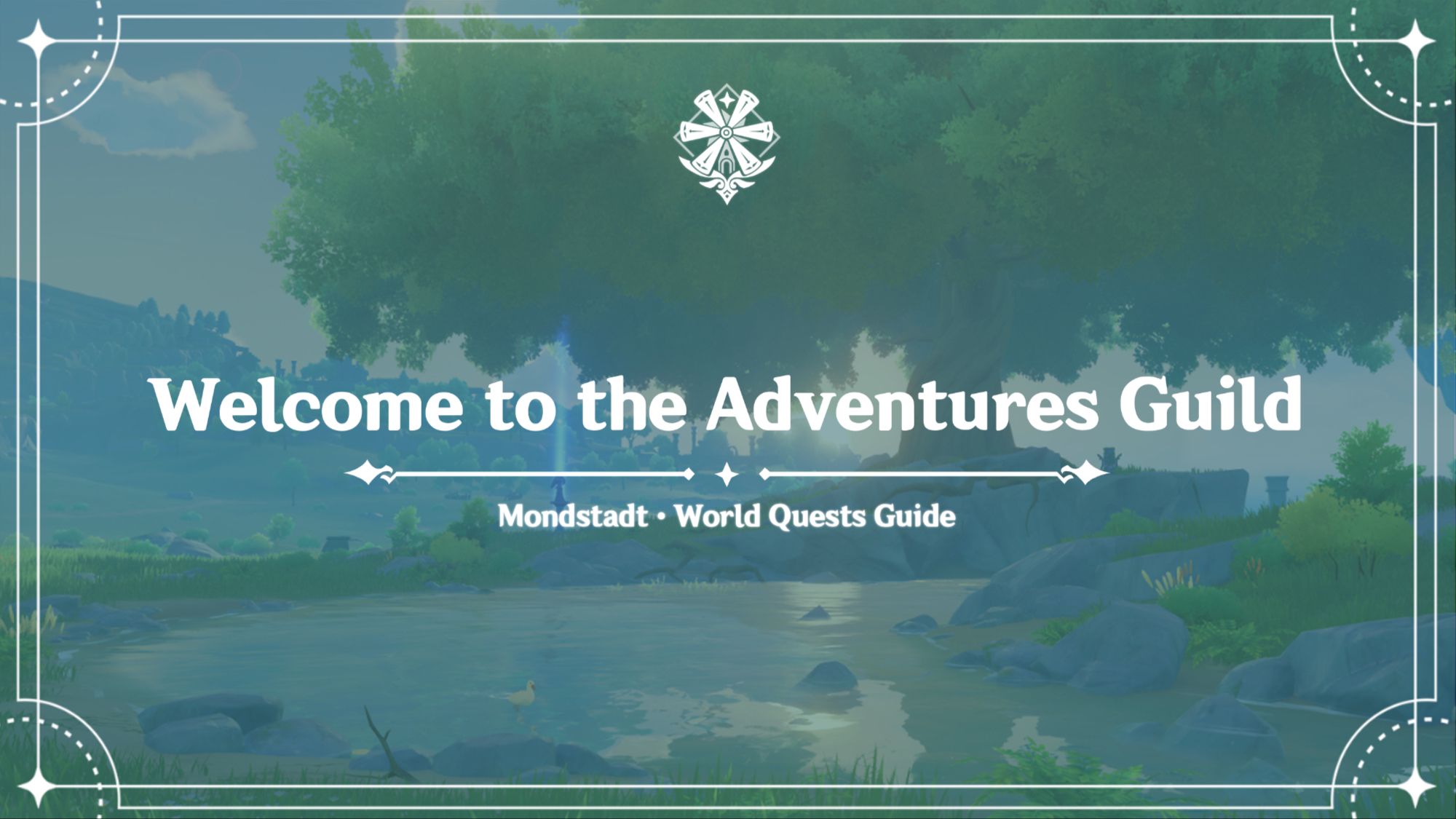[Welcome to the Adventurers' Guild] | Mondstadt World Quest Guide ...