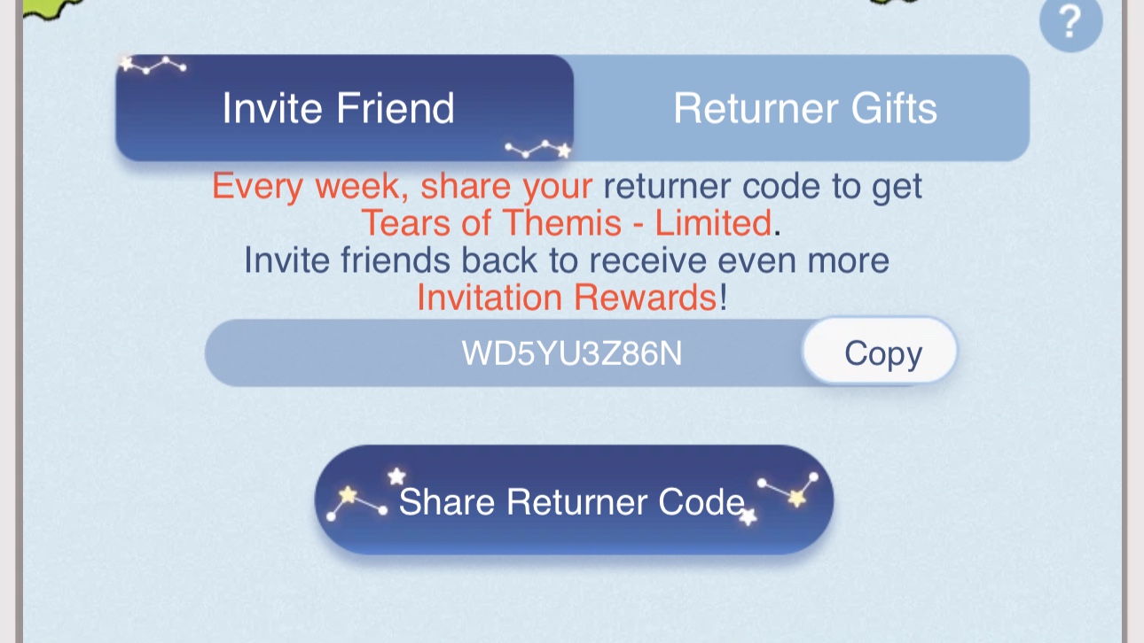 please use my returner code