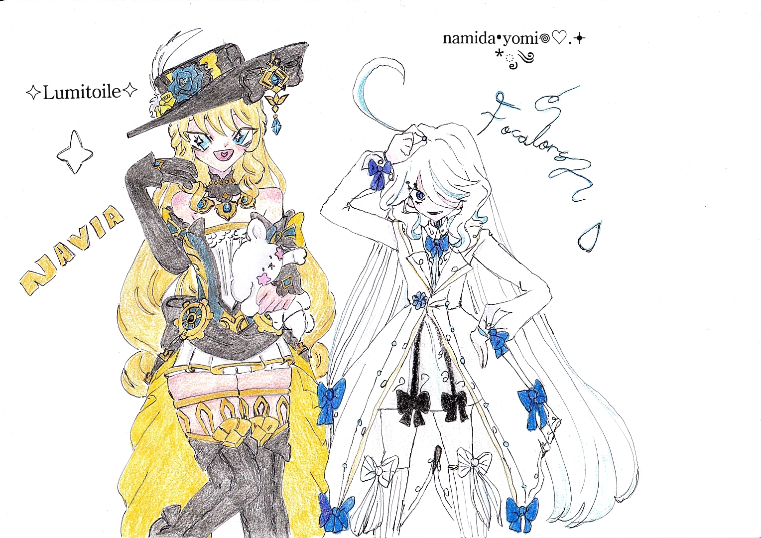 Our favorite characters from Fontaine 💙💧🌊*⁠･⁠゜ﾟ⁠(⁠^⁠O⁠^⁠)⁠↝ Navia ...