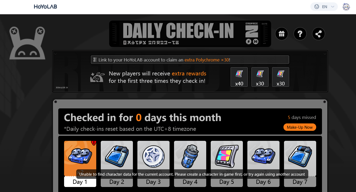 Why can we not check-in for ZZZ even using the same account we use for ...
