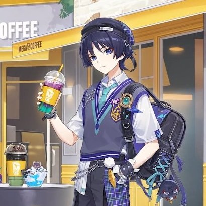 Wanderer X Mega Coffee (Korea limited) I'm so Happy!!!! TwT Genshin ...