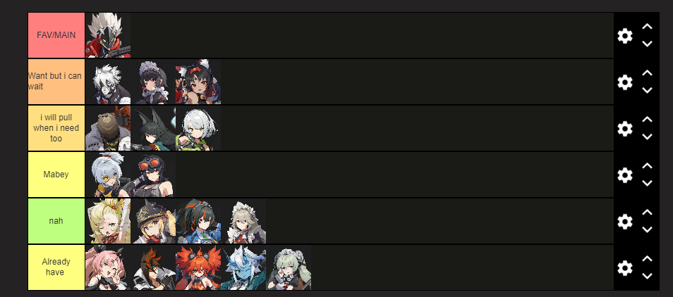 ZZZ pulling list :3 Zenless Zone Zero | HoYoLAB