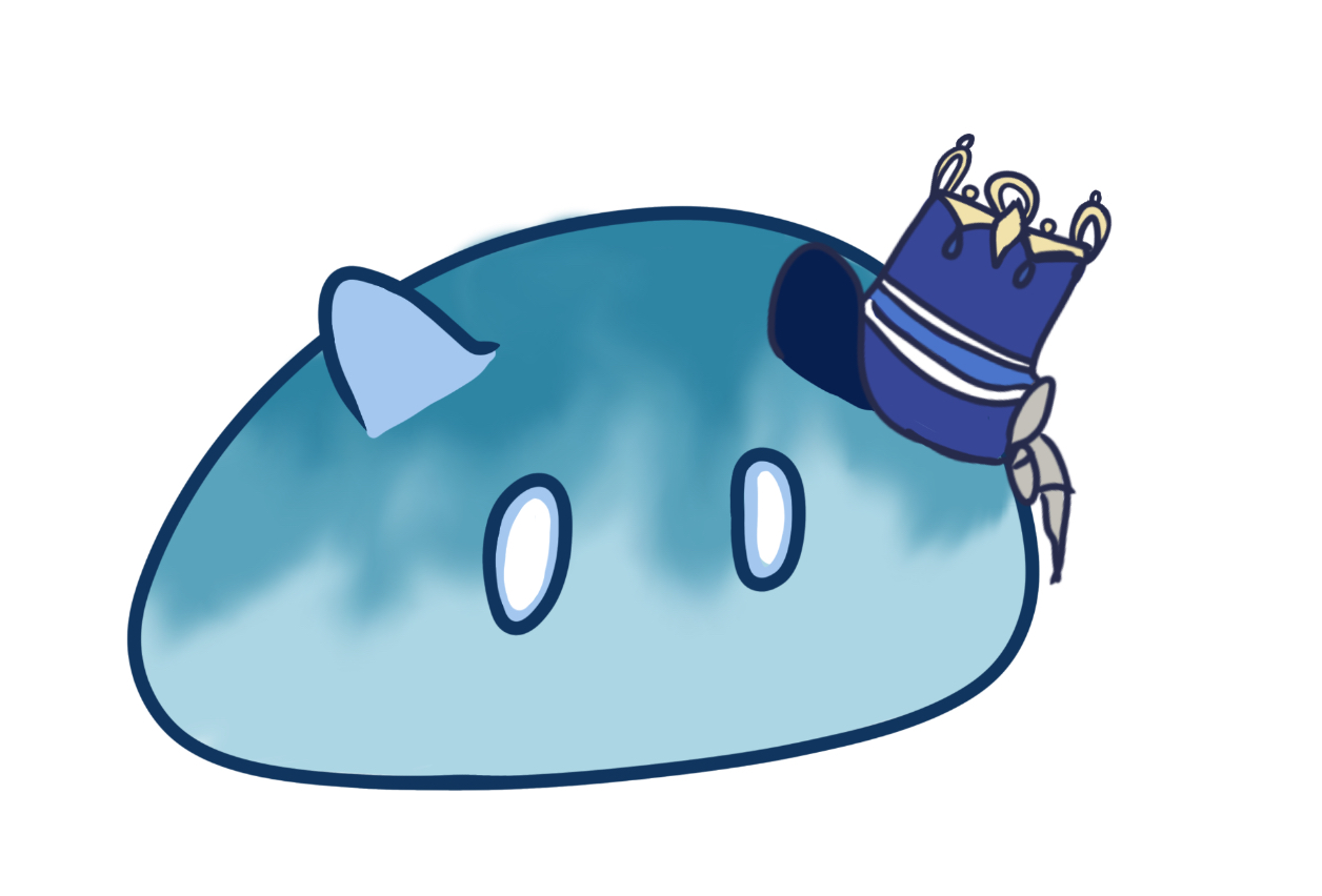 Hydro slime wearing hatREDRAW) Genshin Impact | HoYoLAB