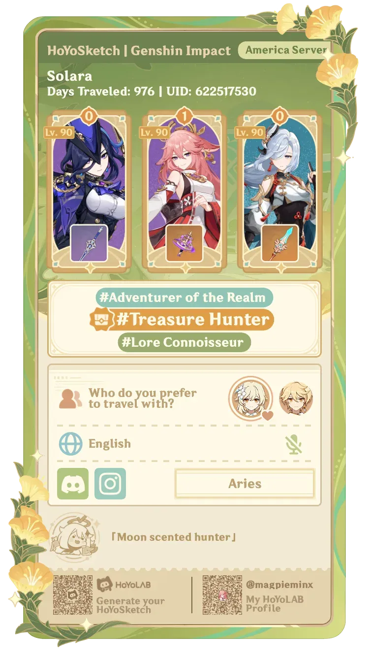 New Name Card Genshin Impact | HoYoLAB