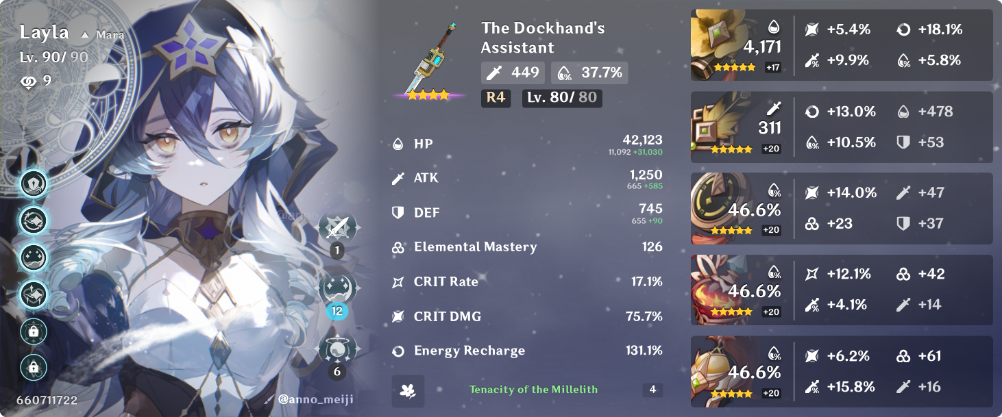 How’s my Layla build?? Genshin Impact | HoYoLAB