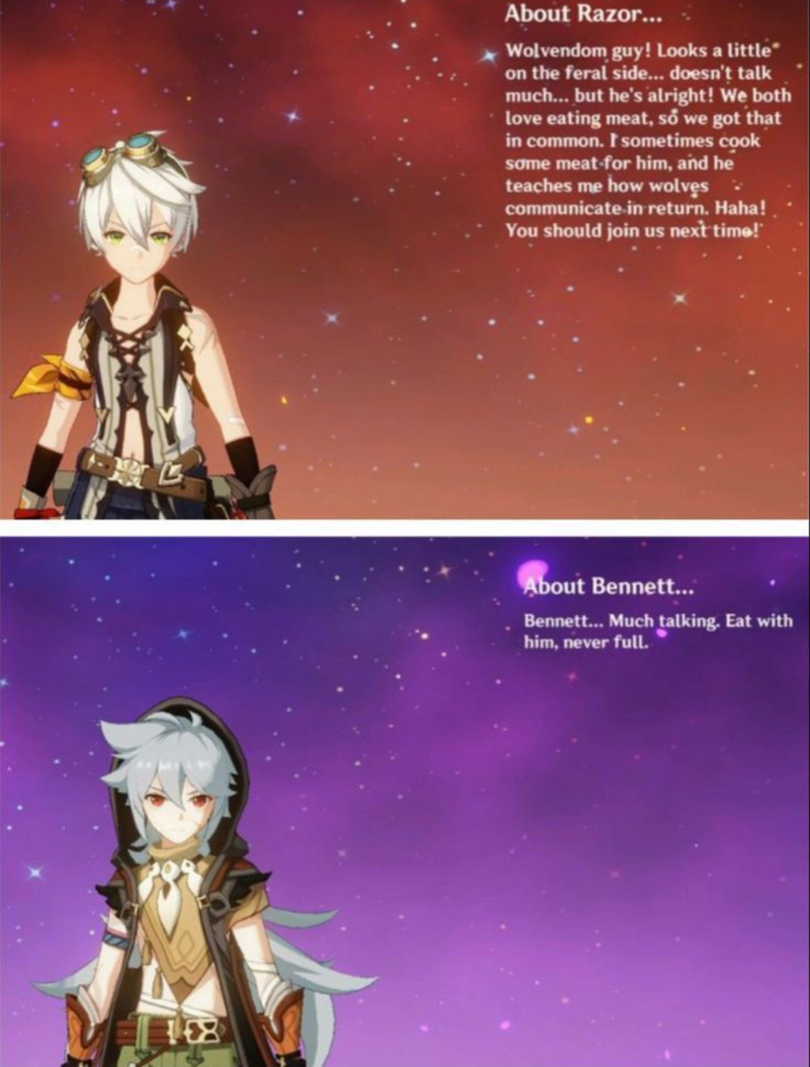 Benny and Razor Genshin Impact | HoYoLAB