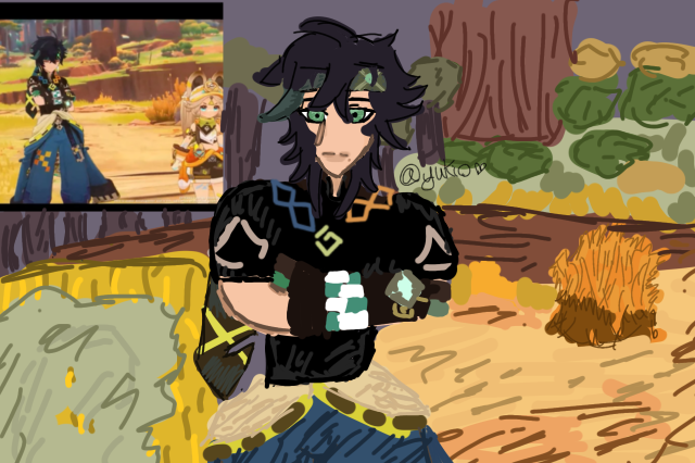 Some fan art of the new male natlan character!! Genshin Impact | HoYoLAB