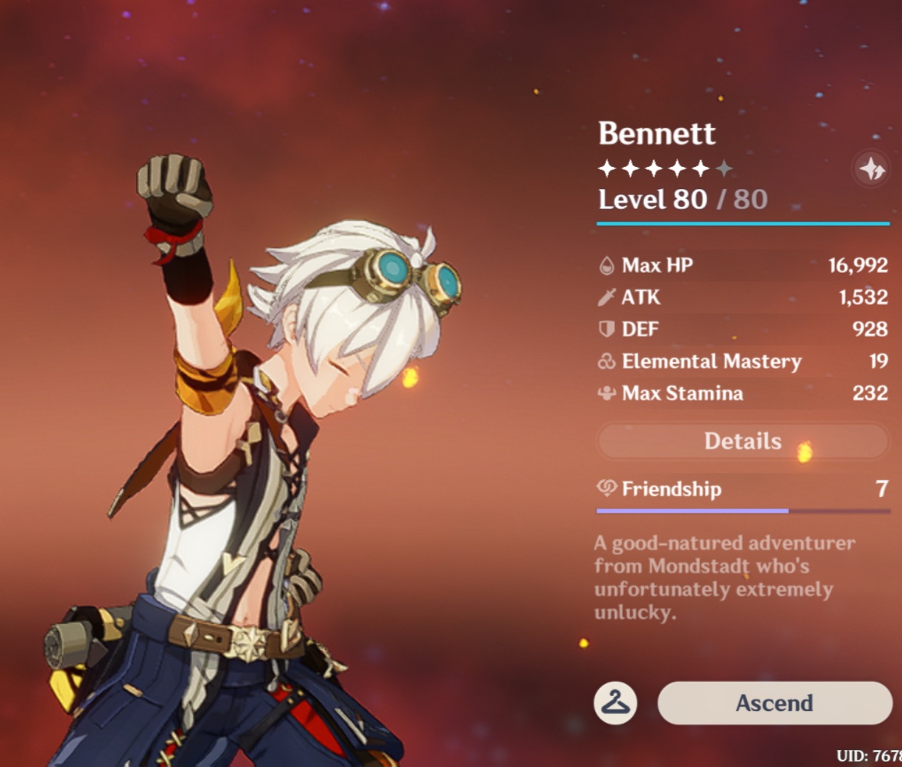 My Benny Boi lvl.80 😊 lucky boi 👍 Genshin Impact | HoYoLAB