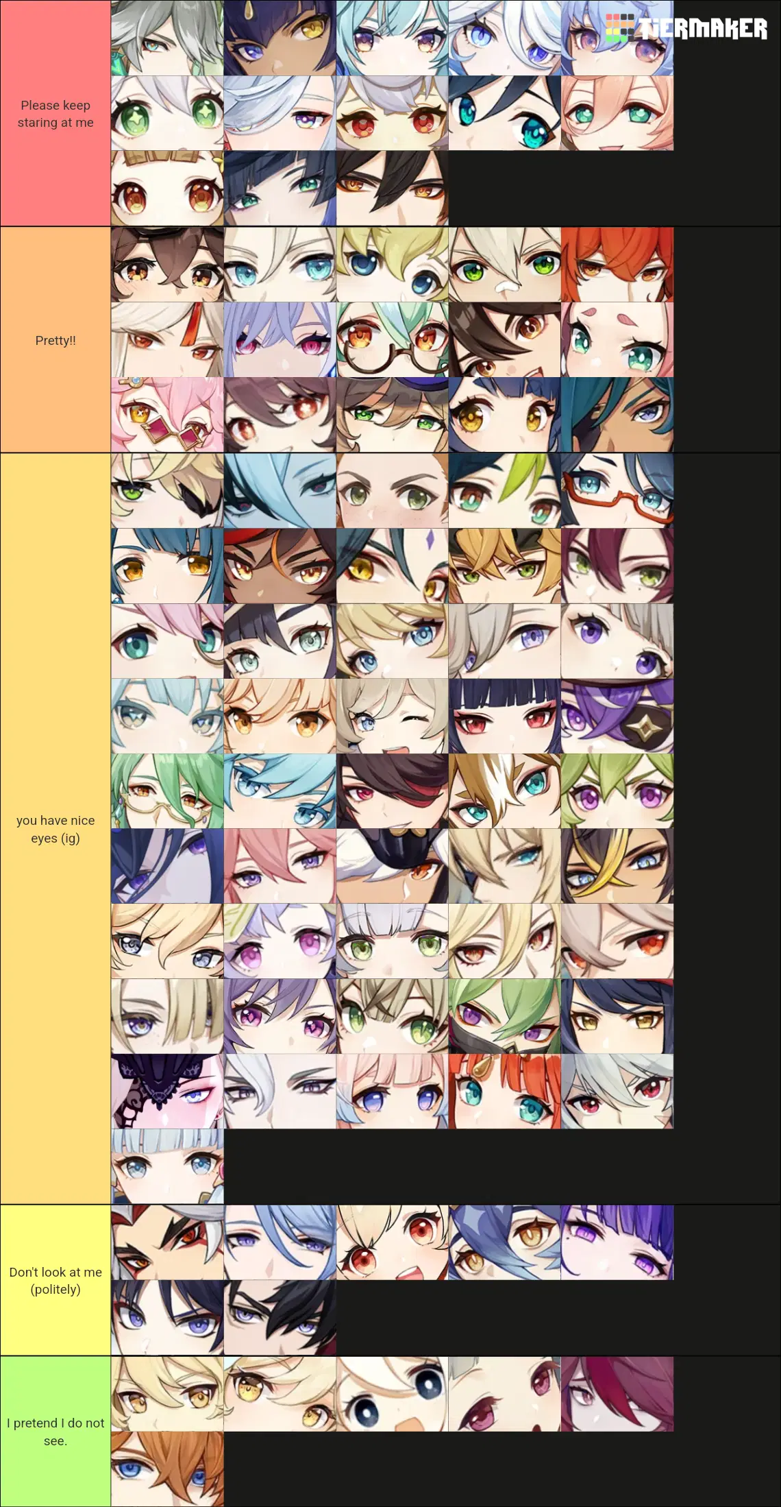 Genshin EYEpact tierlist 👀 Genshin Impact | HoYoLAB