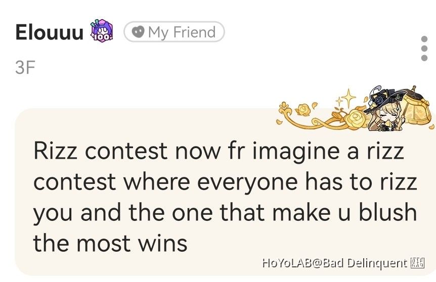 The rizz contest! | HoYoLAB
