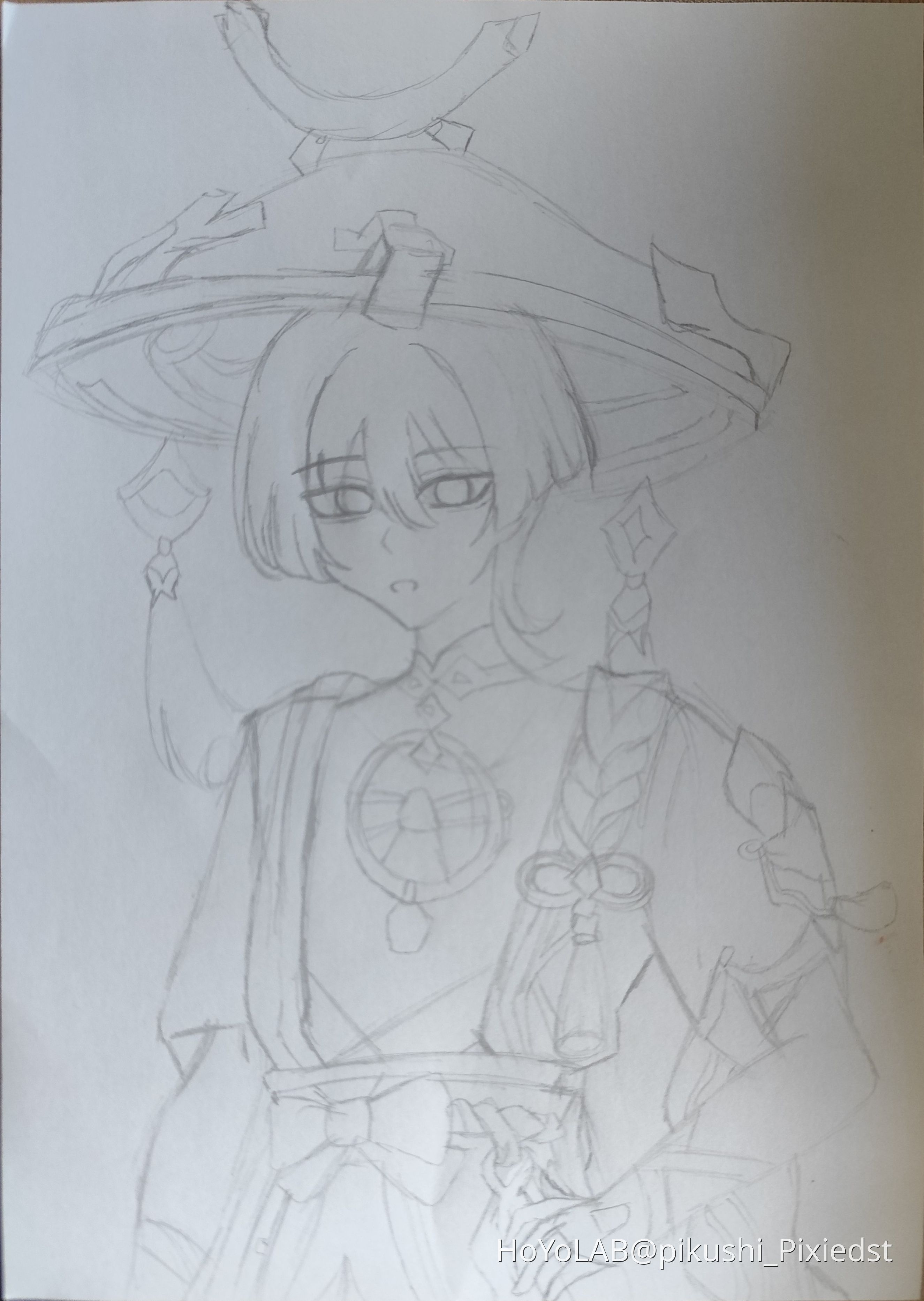 tried drawing a full portrait of scara...(WIP) Genshin Impact | HoYoLAB