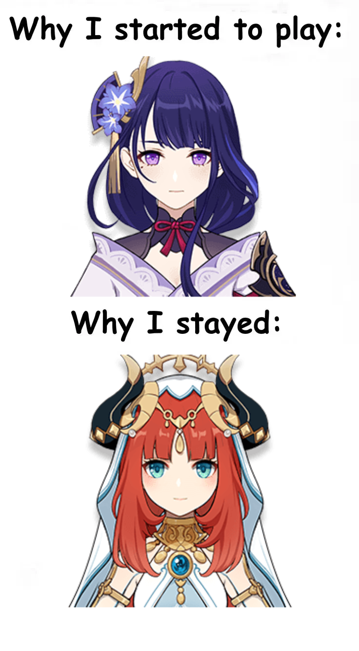 when I was new I thought Raiden Shogun was for free lmao Genshin Impact ...