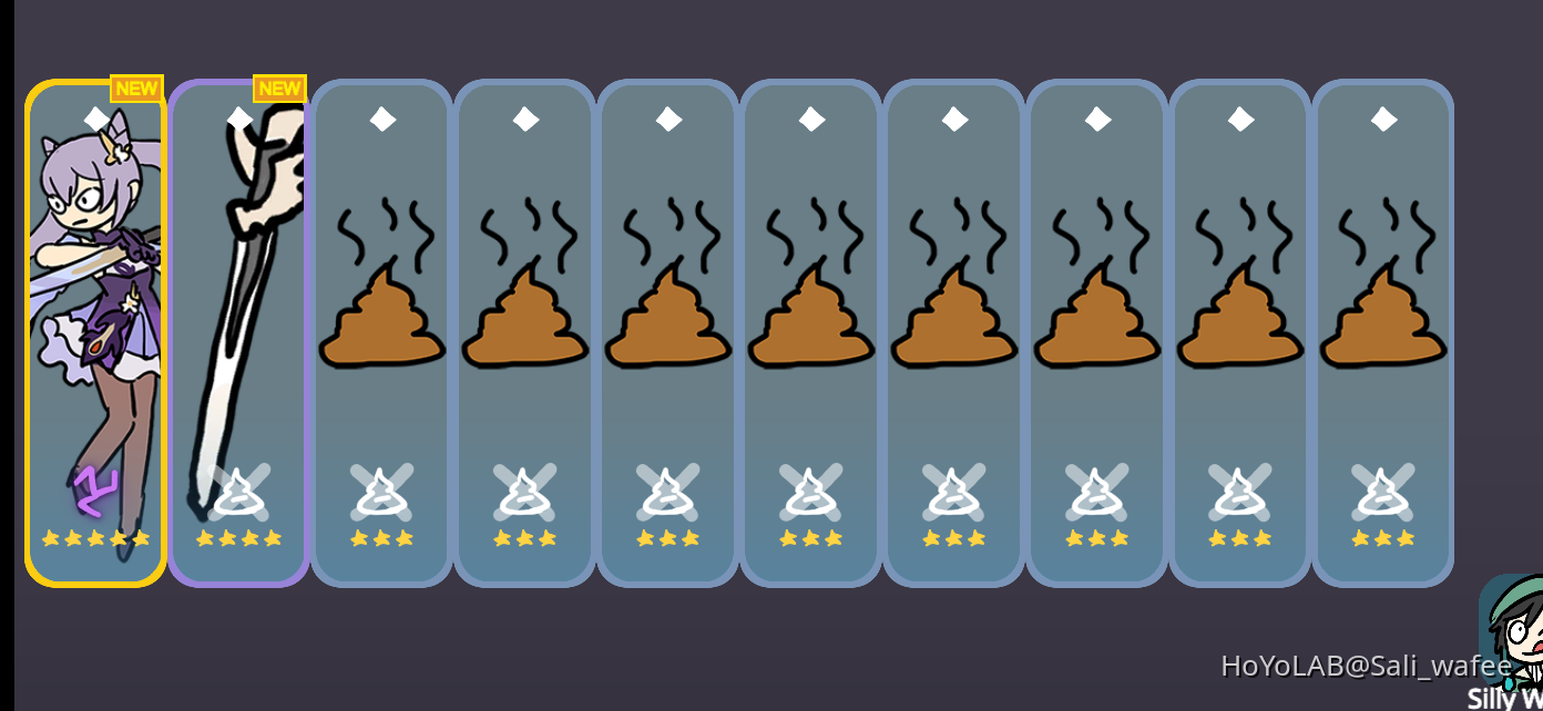 how my wish on Silly wishing simulator went Genshin Impact | HoYoLAB