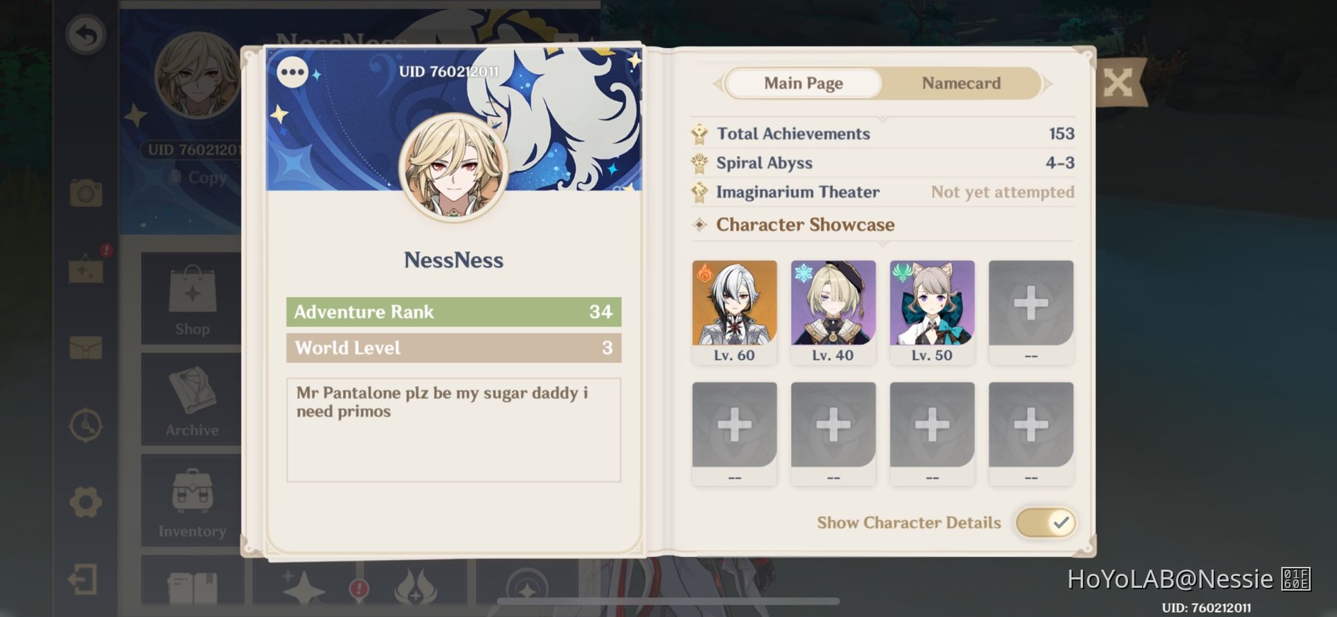 Where to find me 2; Electric boogaloo | HoYoLAB