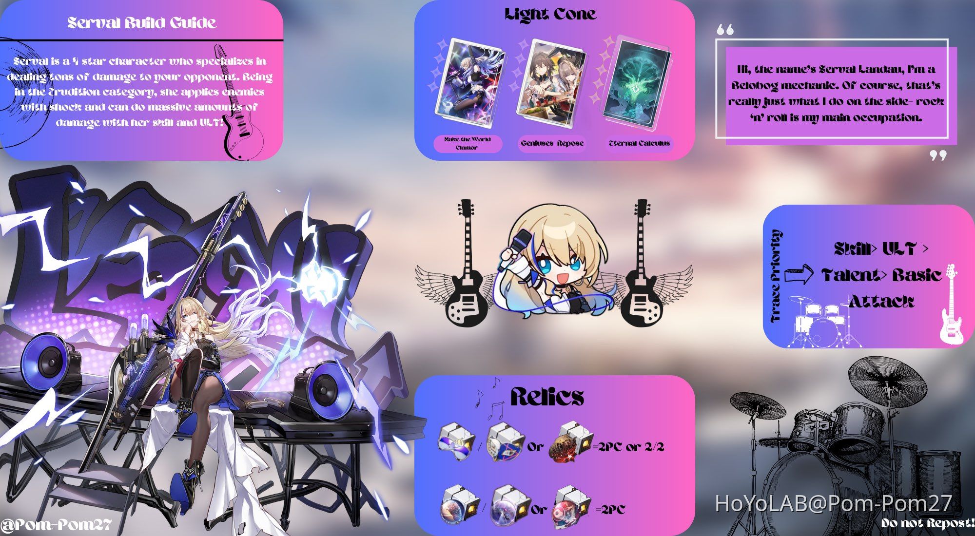 [V2.4] Character Build Guide~Serval💫 Honkai: Star Rail | HoYoLAB