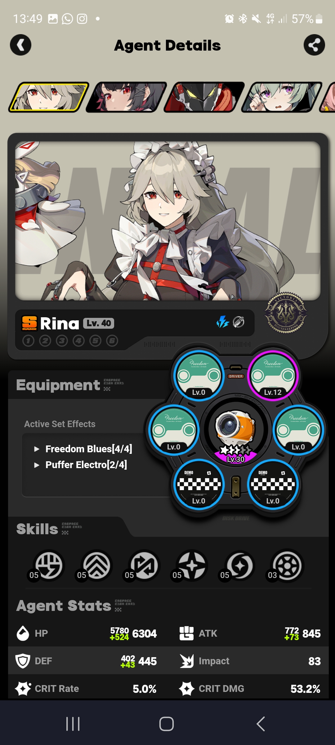What's a good backup w-engine for Rina? Zenless Zone Zero | HoYoLAB