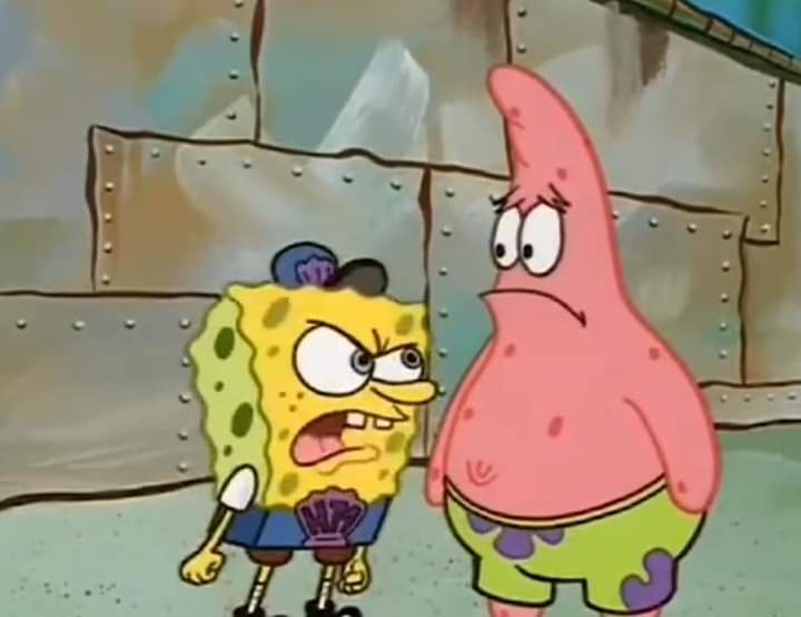 Spongebob upset to Patrick | HoYoLAB