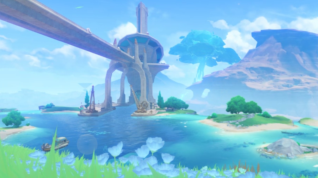 The Fontaine border overlooking sumeru desert Genshin Impact | HoYoLAB