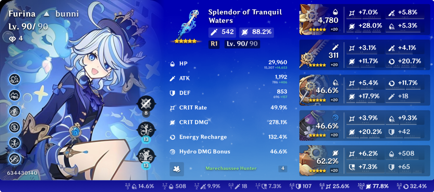 Top 1% furina build Genshin Impact | HoYoLAB