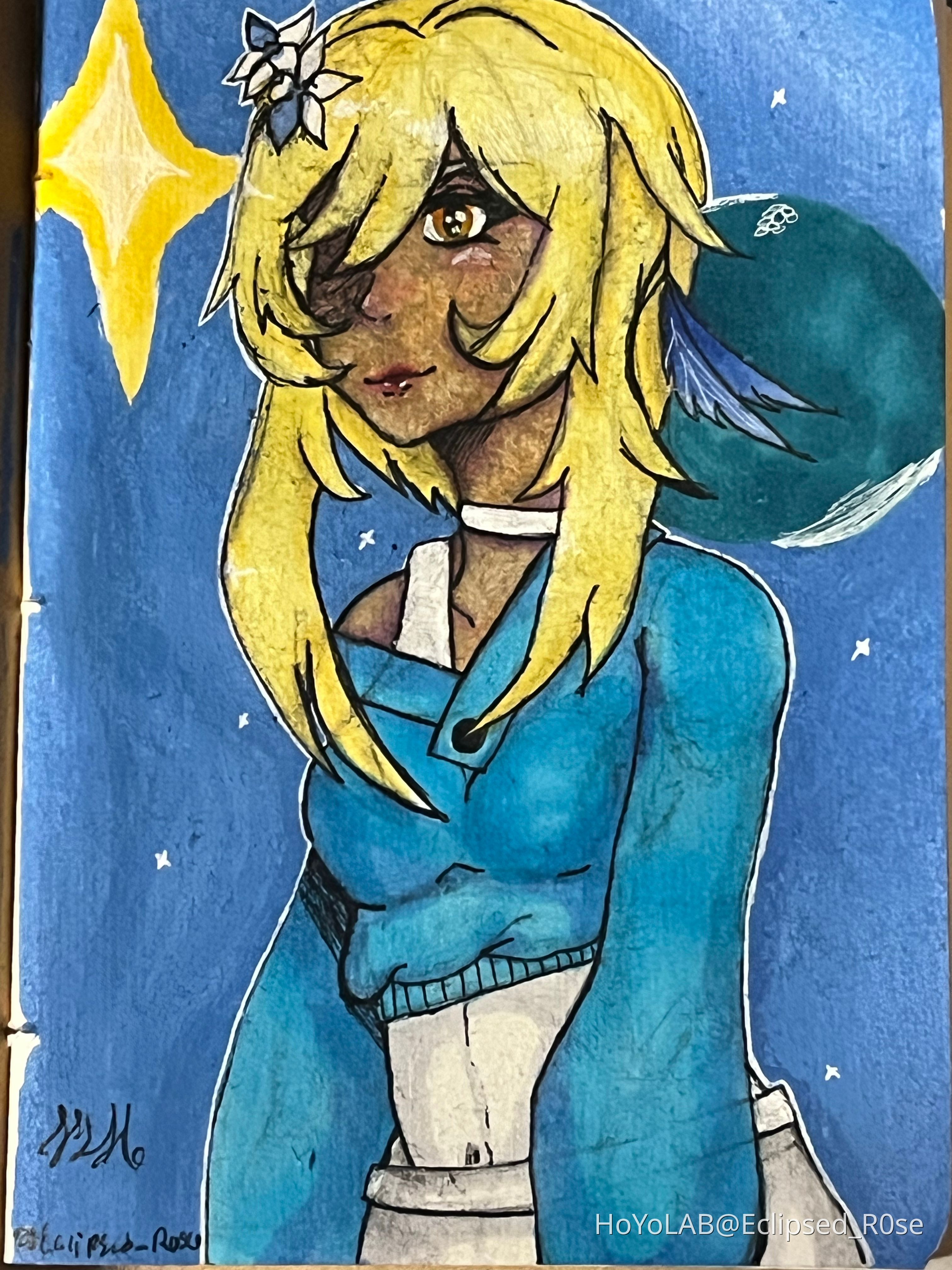 Drawing my 5 stars in the order I got them! Genshin Impact | HoYoLAB