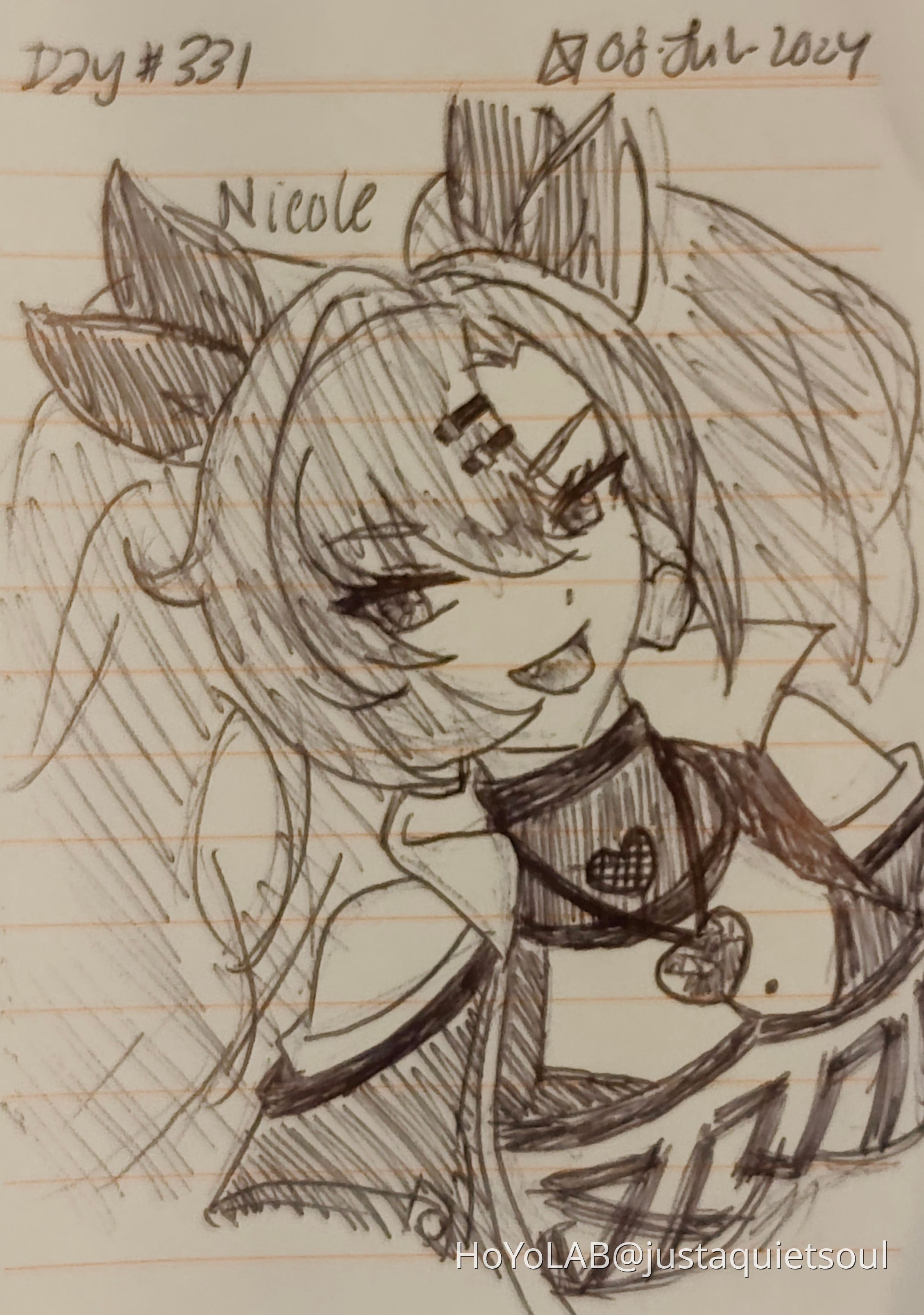 Nicole~ (Sketch a Day #331) Zenless Zone Zero | HoYoLAB